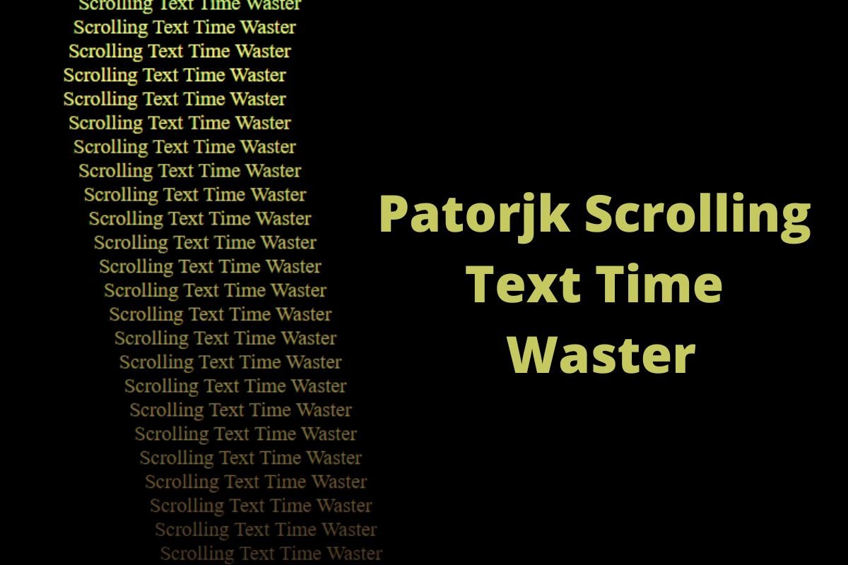 Patorjk Scrolling Text Time Waster